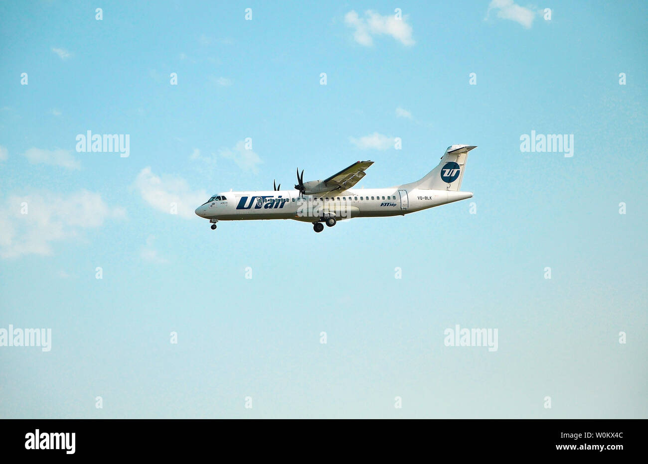Sochi, Russia - October 8, 2018- Aircraft ATR-72-212A VQ-BLK of UTair ...