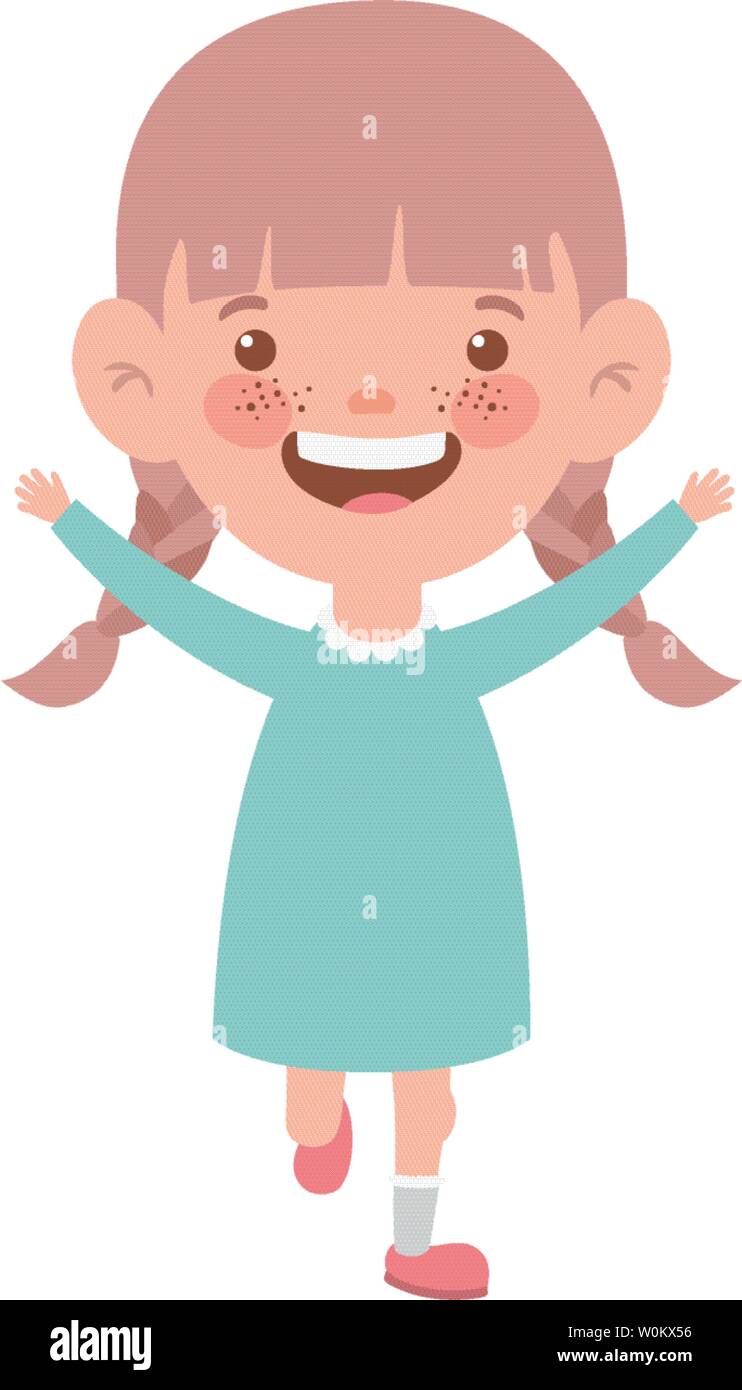 baby girl standing smiling on white background Stock Vector Image & Art ...