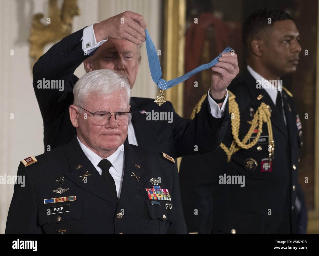 U.S. President Donald Trump presents the Medal of Honor to Retired Army ...