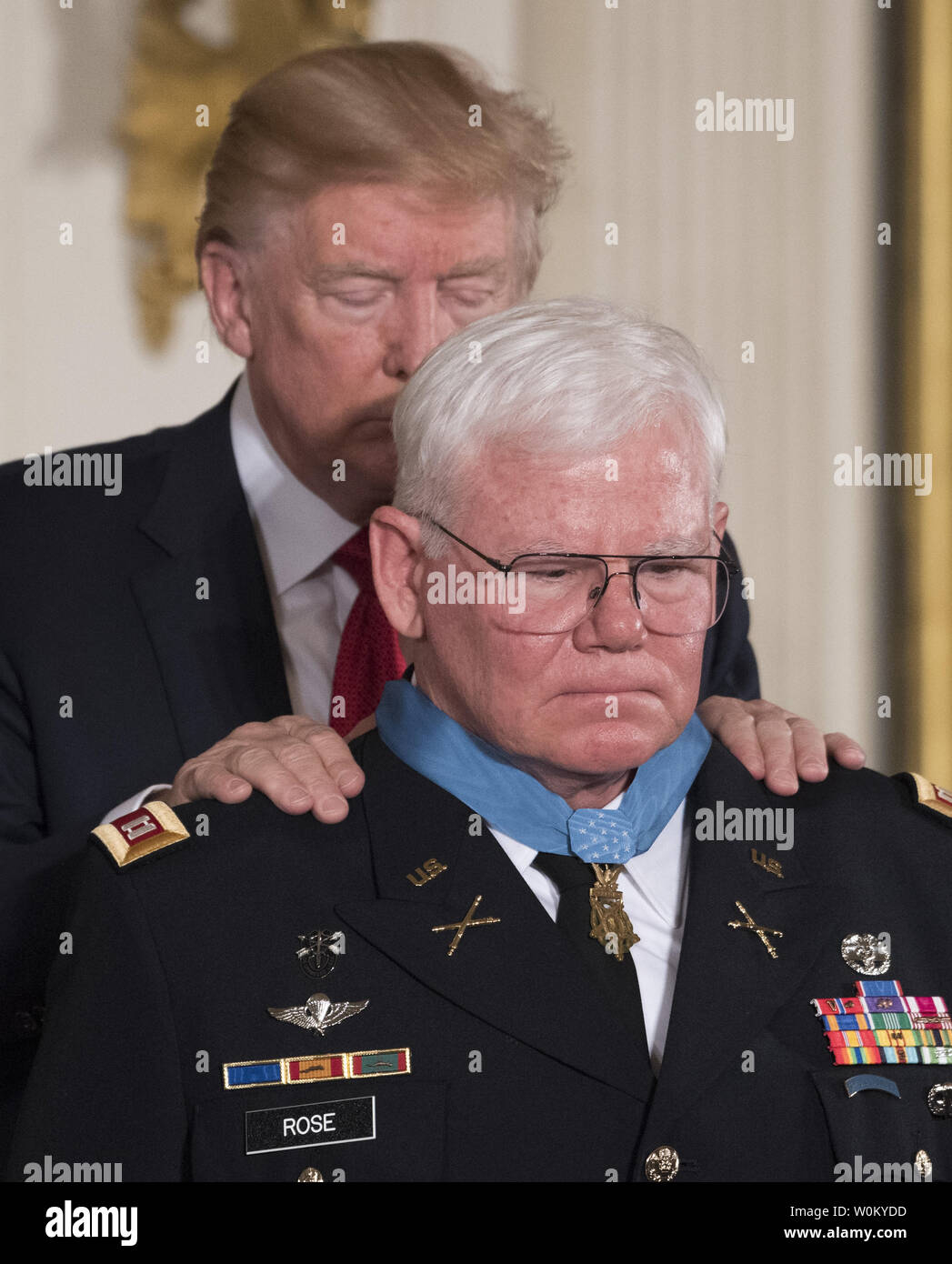 U.S. President Donald Trump presents the Medal of Honor to Retired Army ...
