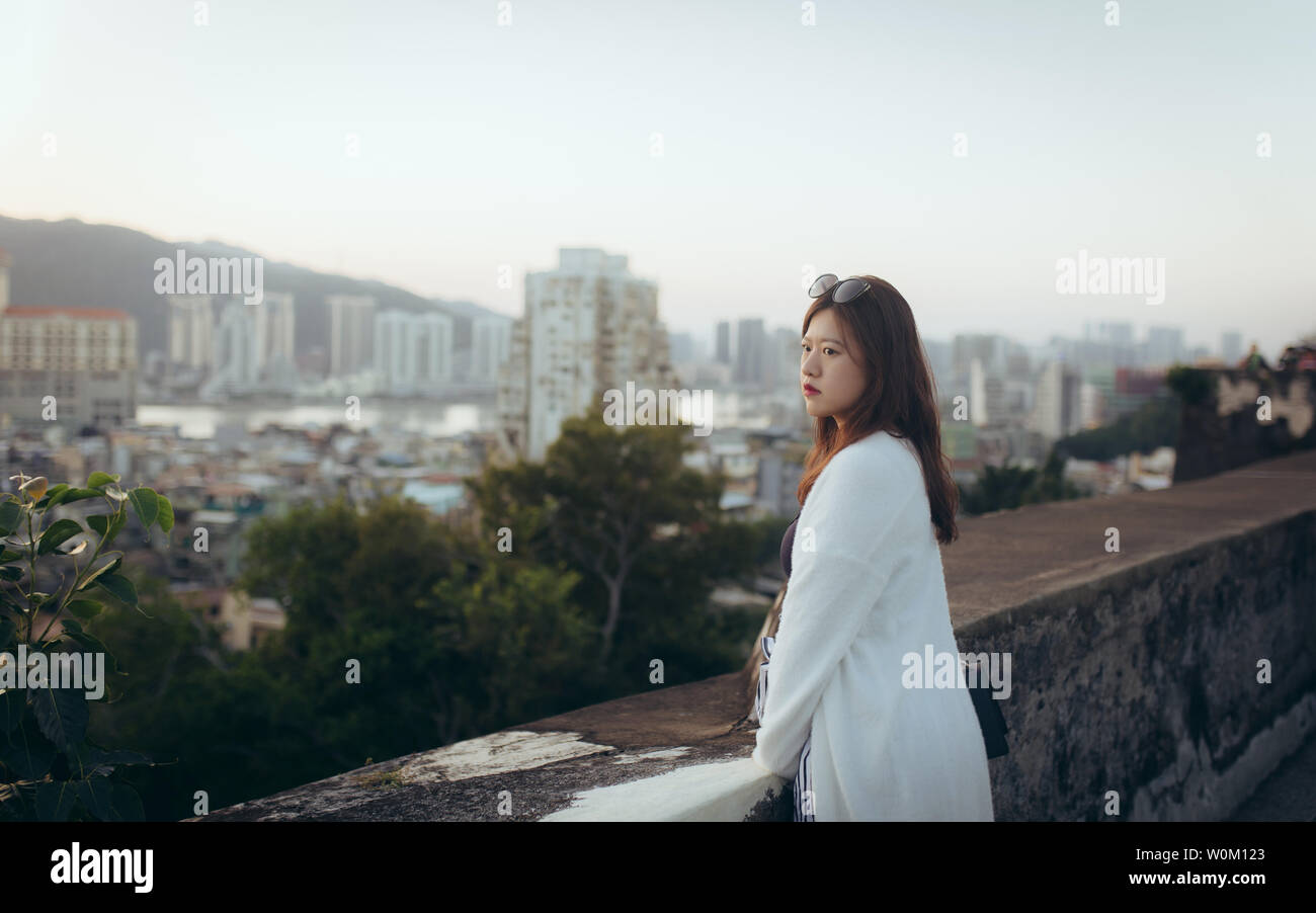 Macau Big Three Bus Stock Photo - Alamy
