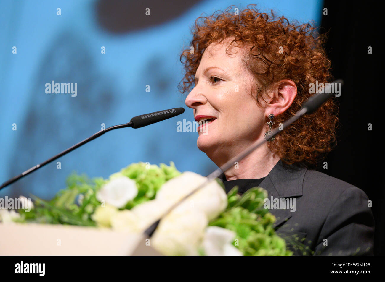 Hanover, Germany. 27th June, 2019. The photographer Nan Goldin speaks ...