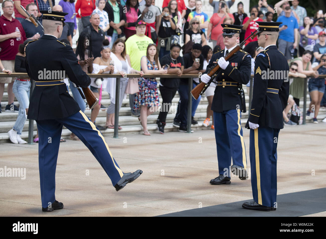 The changing of the guard by the Tomb Guard sentinels of the 3rd U.S ...