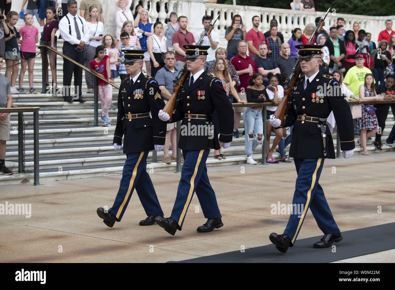 The changing of the guard by the Tomb Guard sentinels of the 3rd U.S ...