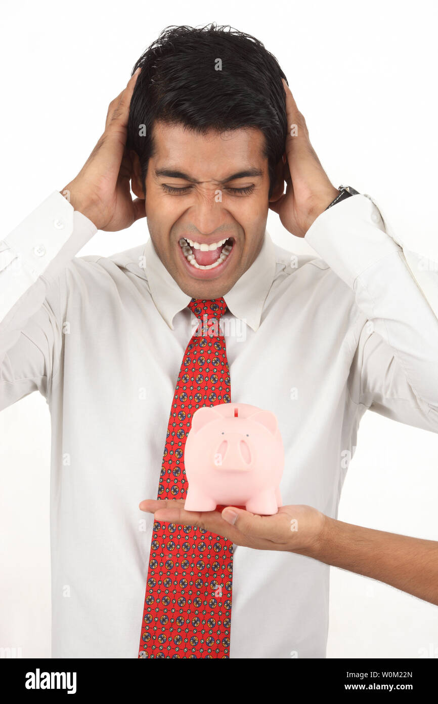 Indian businessman shouting Stock Photo - Alamy
