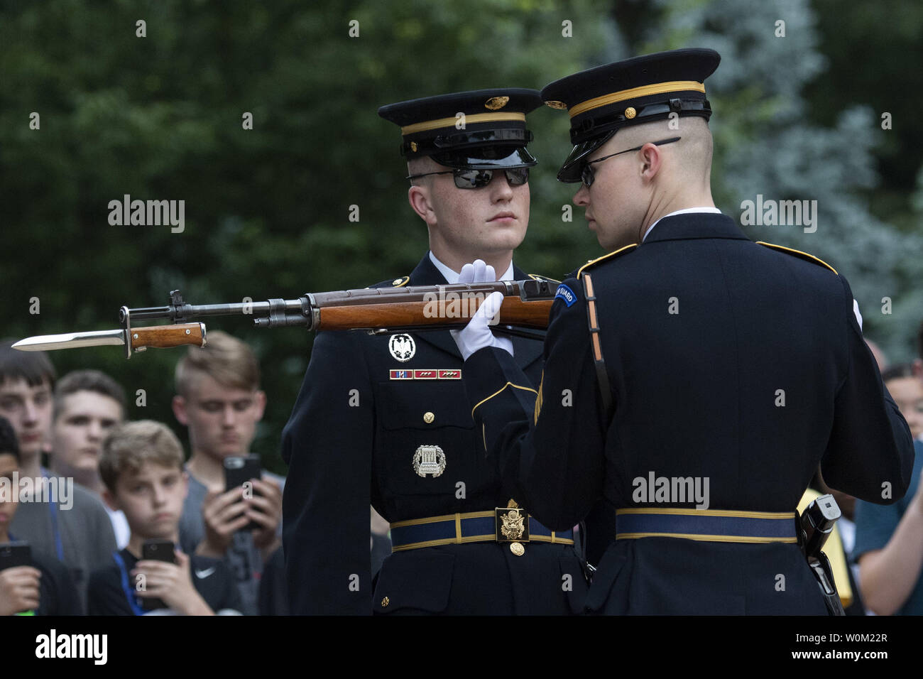 The changing of the guard by the Tomb Guard sentinels of the 3rd U.S ...