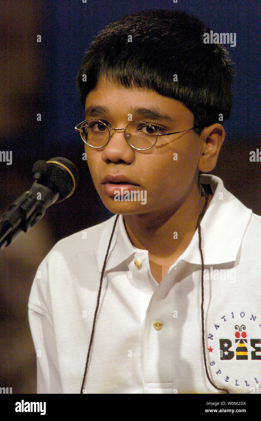 Second place winner Akshay Buddiga, of Denver Colorado, at the finals of the 77th Annual Scripps ...