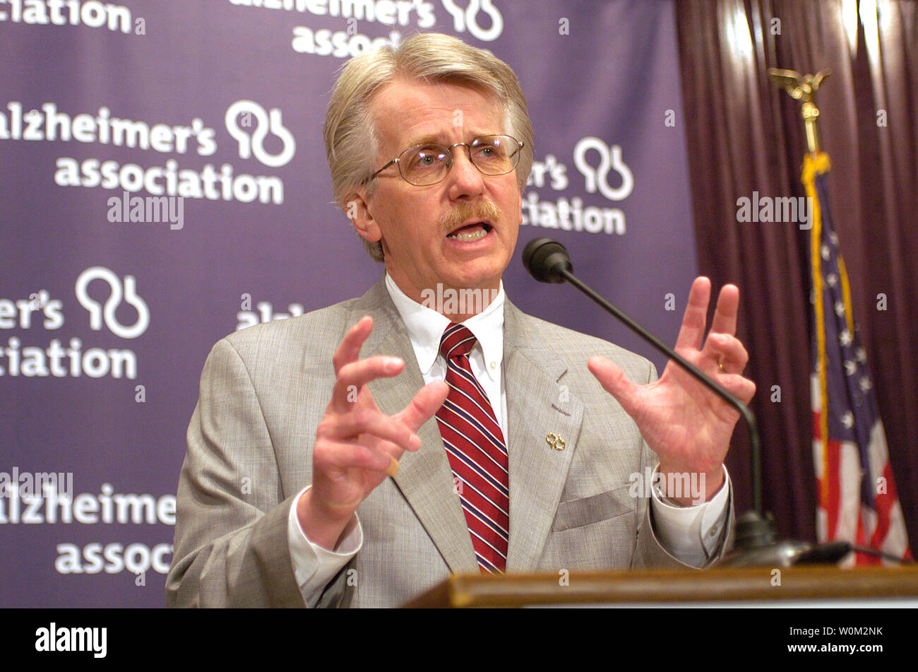 Dr. Ronald Petersen, MD., PHD. speaks at a news conference concerning ...
