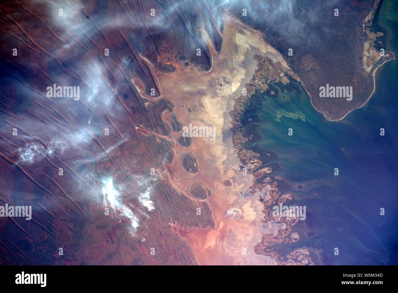 During an International Space Station flyover of Australia, NASA ...