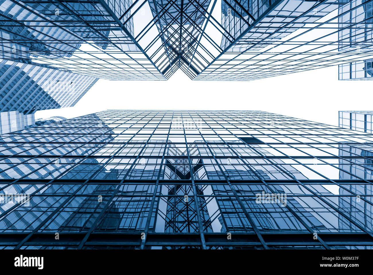 Low Perspective Looking up at City Skyscrapers in Shenzhen, China Stock ...