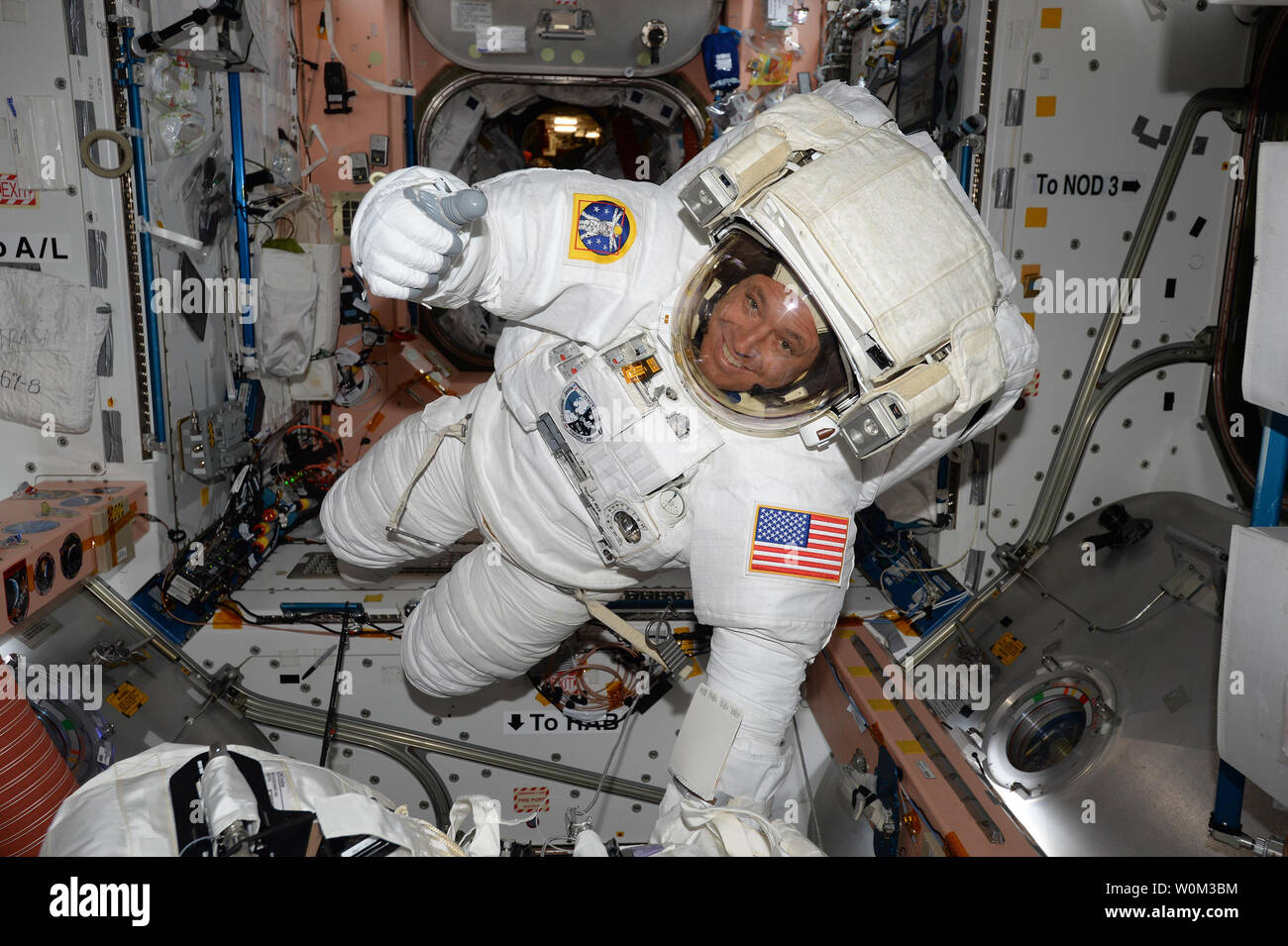 Expedition 51 Flight Engineer Jack Fischer of NASA is seen inside the ...