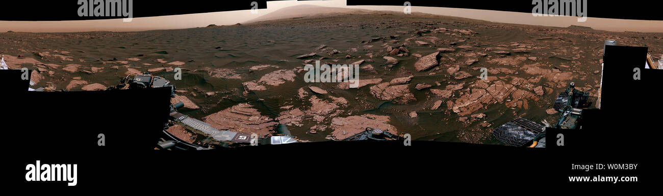This 360-degree mosaic from the Mast Camera (Mastcam) on NASA's ...