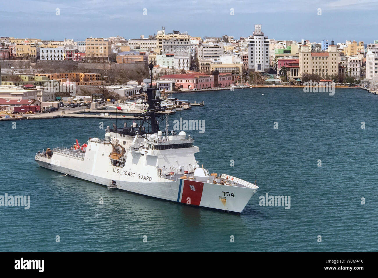 The Coast Guard Cutter James serves as a command and control platform ...