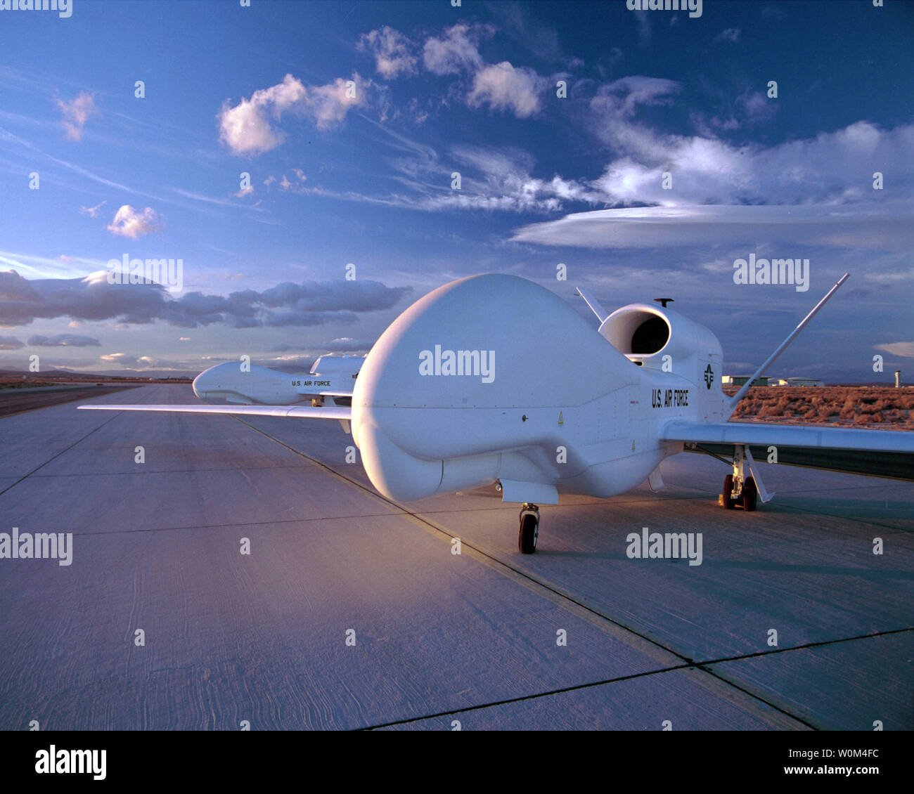 The Air Force's unmanned aircraft Global Hawk, built by Northrup ...