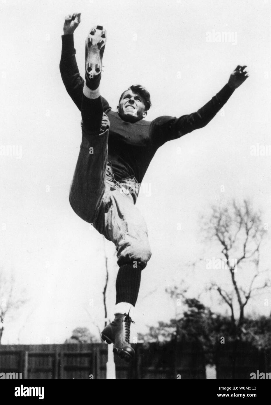 President Ronald Reagan is seen here as George Gipp in the 1952 film ...