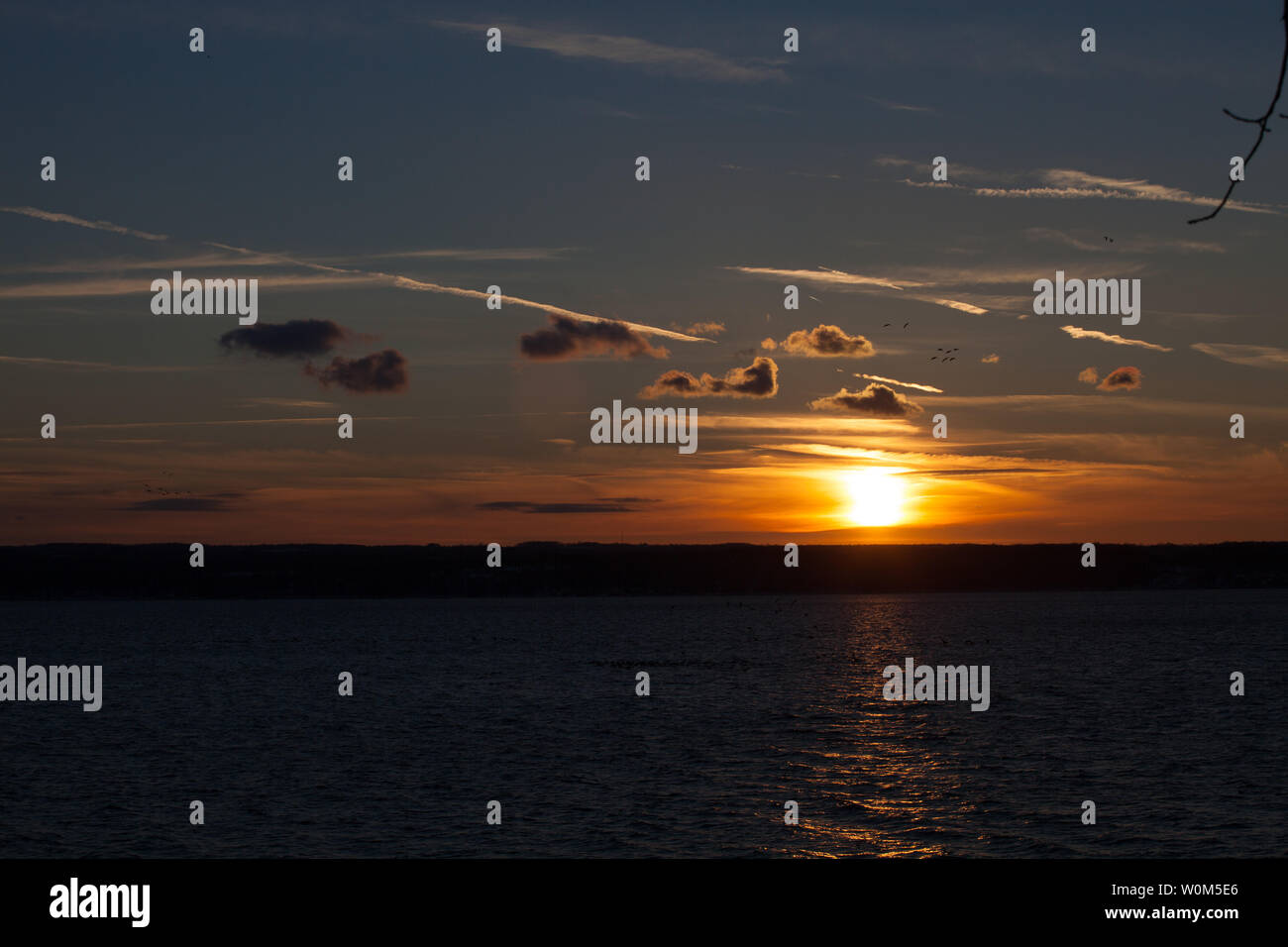Sunset on the Winter Solstice Stock Photo - Alamy