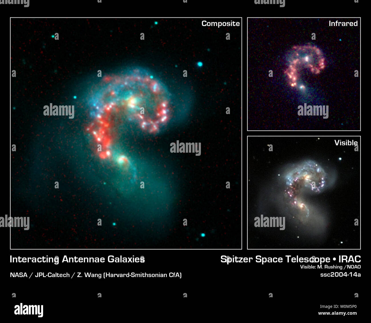 This false-color image from NASA's Spitzer Space Telescope reveals ...