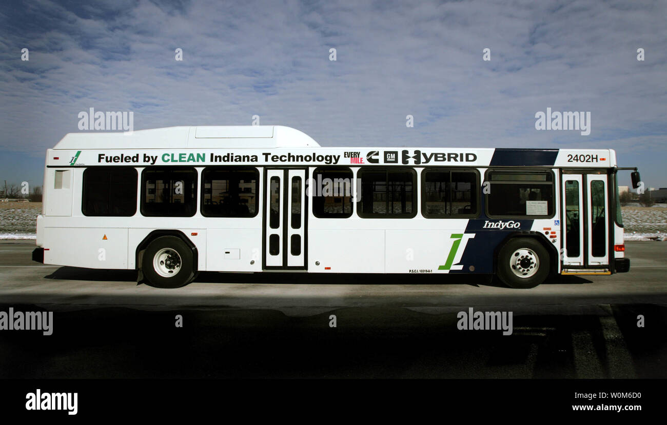 One of two hybrid powered busses delivered to the City of Indianapolis ...