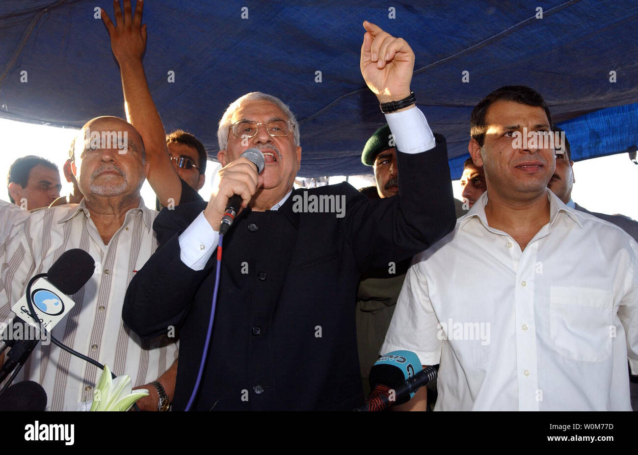 Palestinian President Mahmoud Abbas delivers a speech celebrating the ...