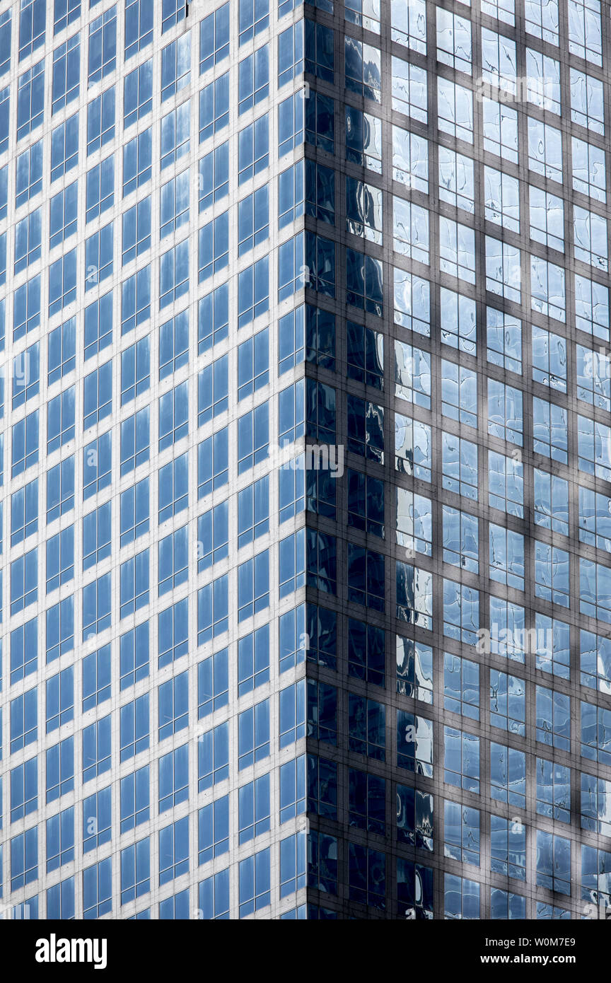 Architectural background of glass skyscraper taken in New York City ...