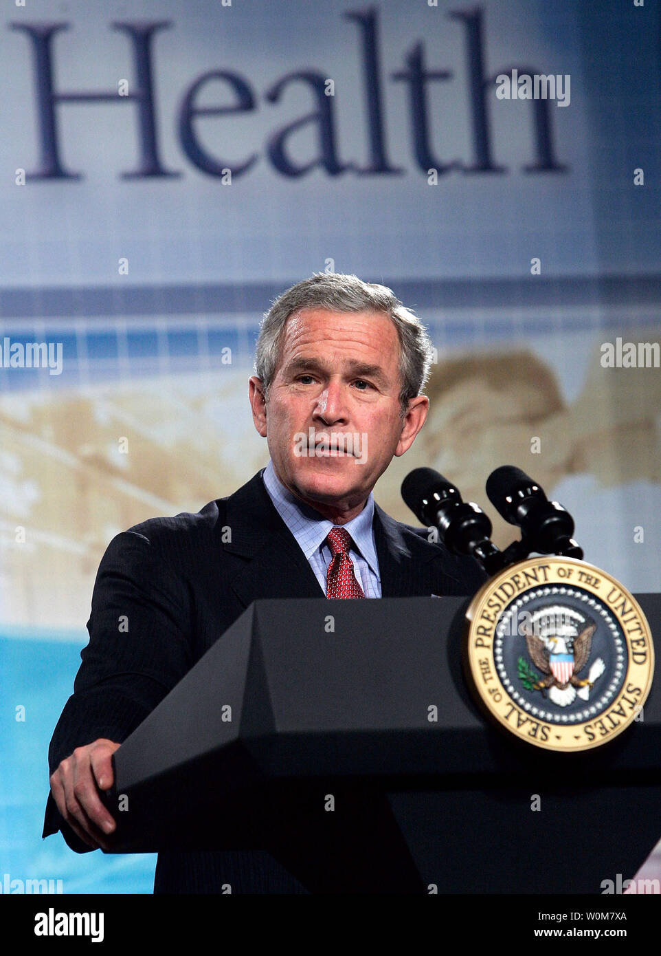 President George W. Bush speaks about the administration’s national ...