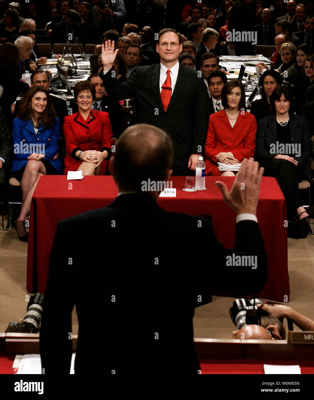 Supreme Court Justice nominee Judge Samuel Alito is sworn in before the ...
