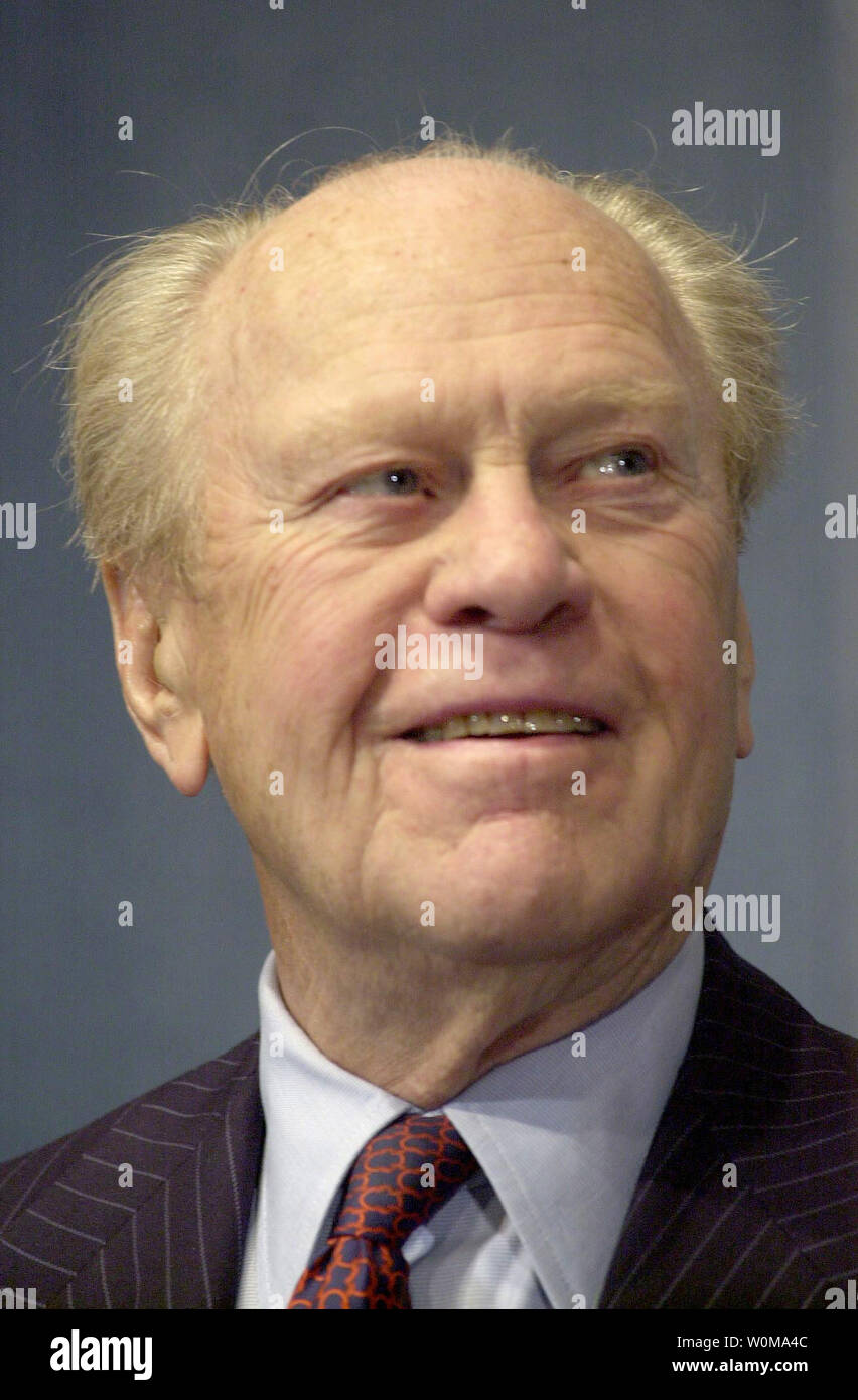 Former President Gerald Ford, shown at the National Press Club in ...