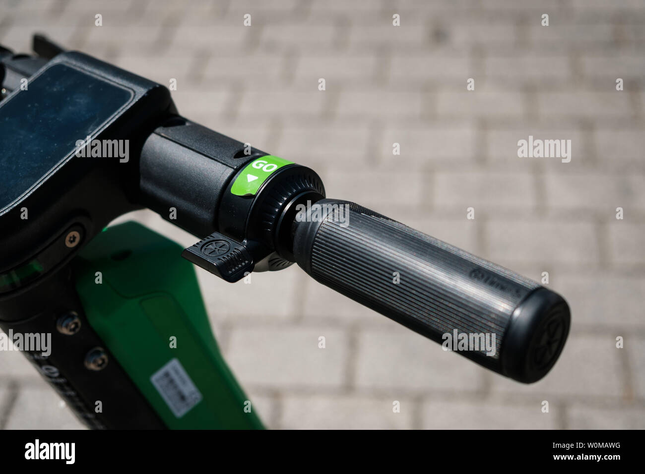 Green electric scooter hi-res stock photography and images - Alamy