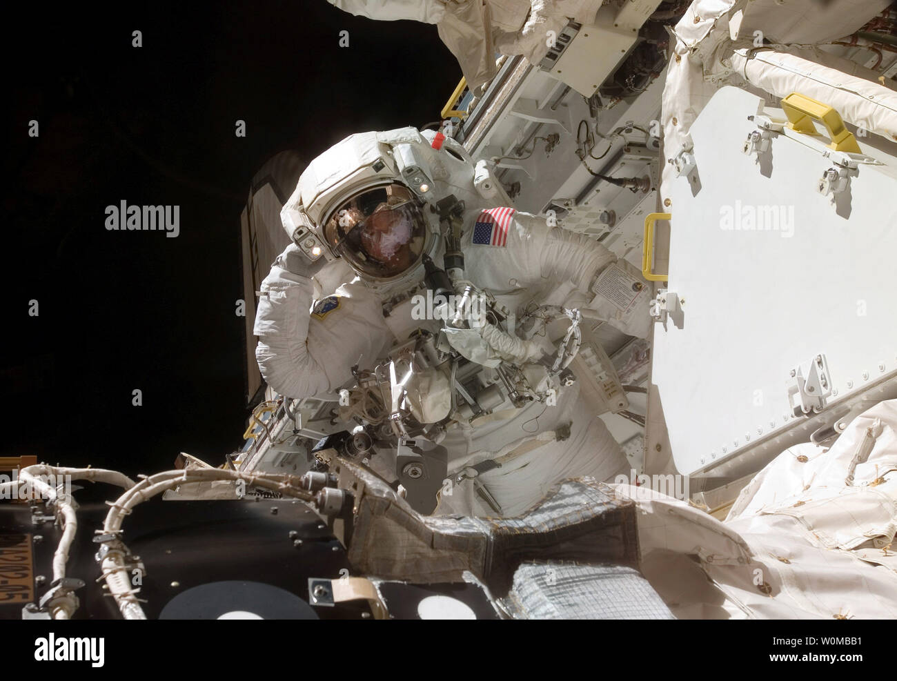 Astronaut Scott Parazynski, STS-120 mission specialist, is pictured in ...