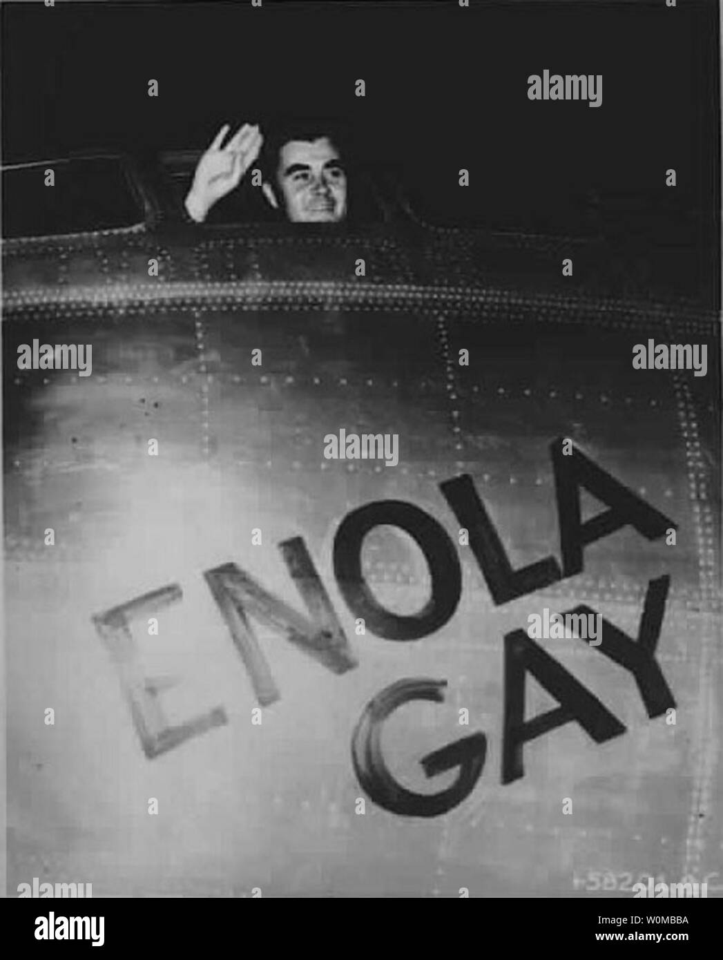 Col. Paul W. Tibbets, Jr., pilot of the ENOLA GAY, the plane that ...