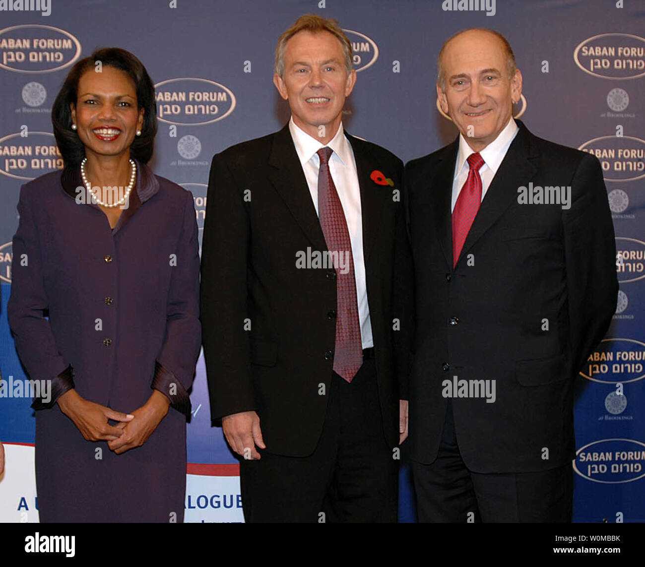Secretary of State Rice Condoleezza Rice (2nd-L), Special Envoy Tony ...