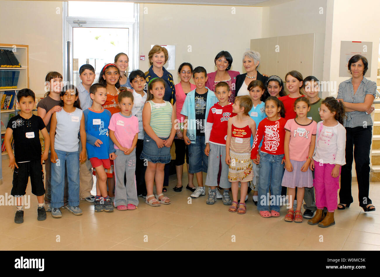 U.S. First Lady Laura Bush and Aliza Olmert, wife of Israeli Prime ...