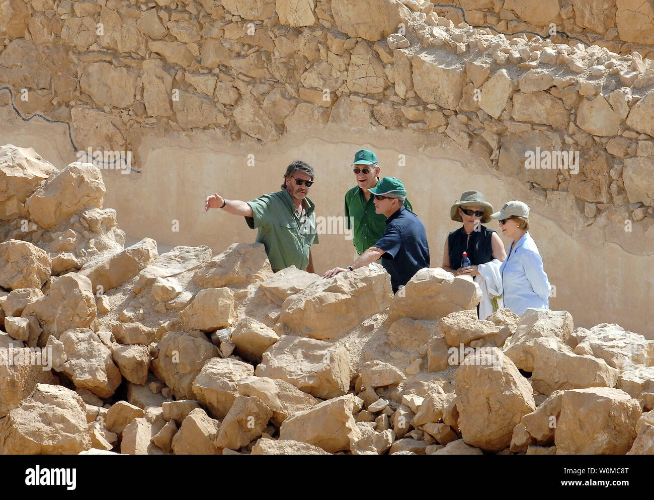 (2nd L to R) Israeli Prime Minister Ehud Olmert, U.S. President George ...