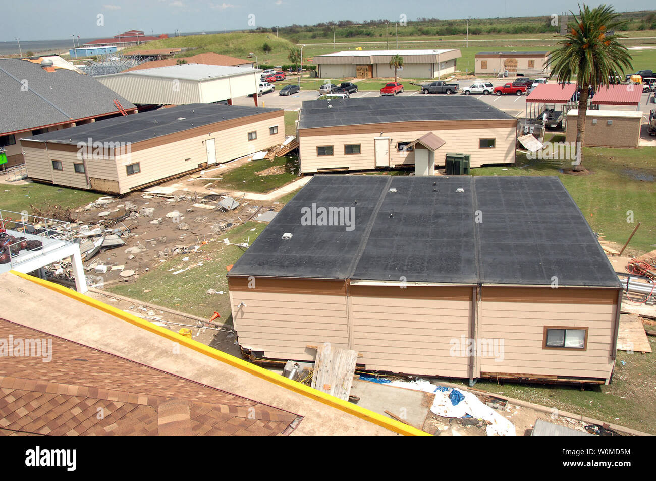 Three portable buildings at Sector Field Office in Galveston, Texas, as ...