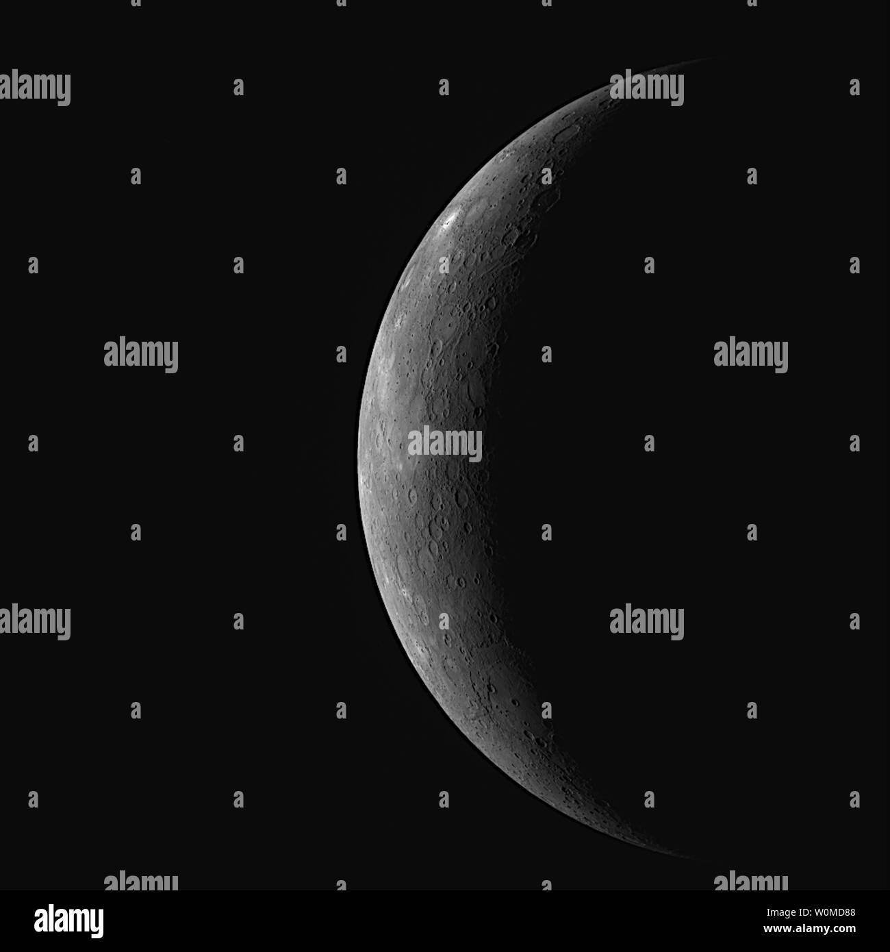 The planet Mercury is pictured on October 6, 2008. NASA's spacecraft ...