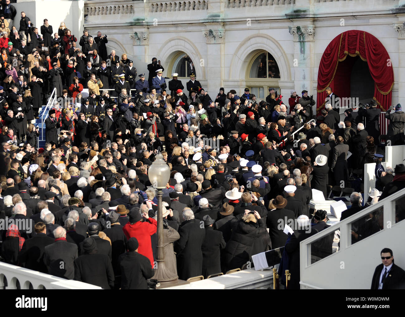 President-elect Barack Obama arrives on the U.S. Capitol steps prior to ...