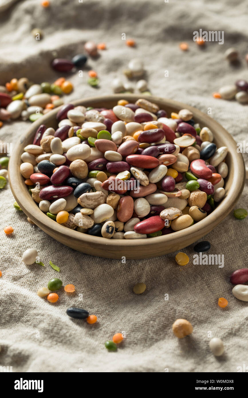 Dry Organic Assorted Bean Mixture in a Bowl Stock Photo - Alamy