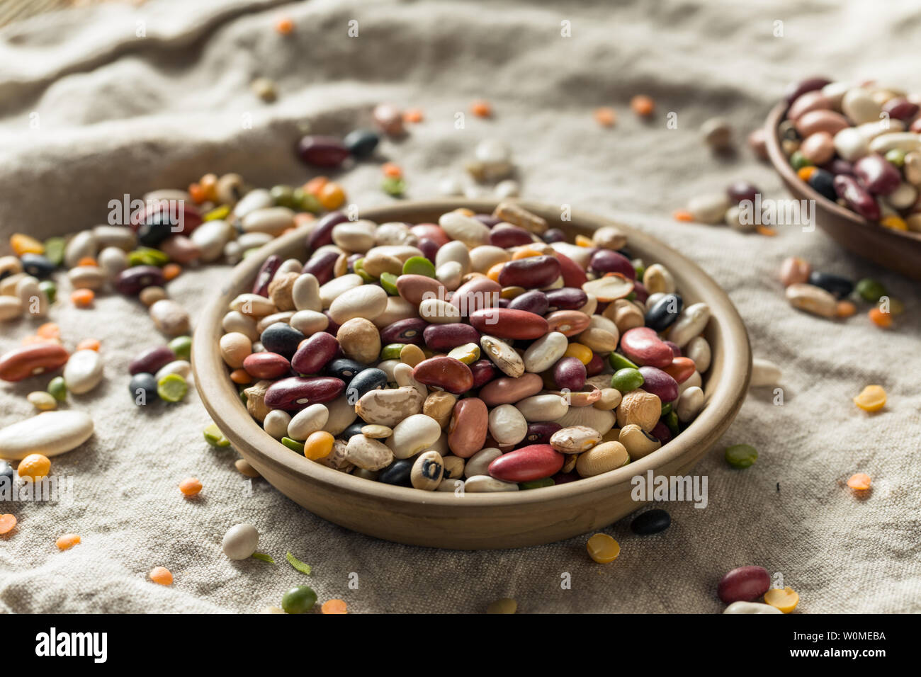 Dry Organic Assorted Bean Mixture in a Bowl Stock Photo - Alamy