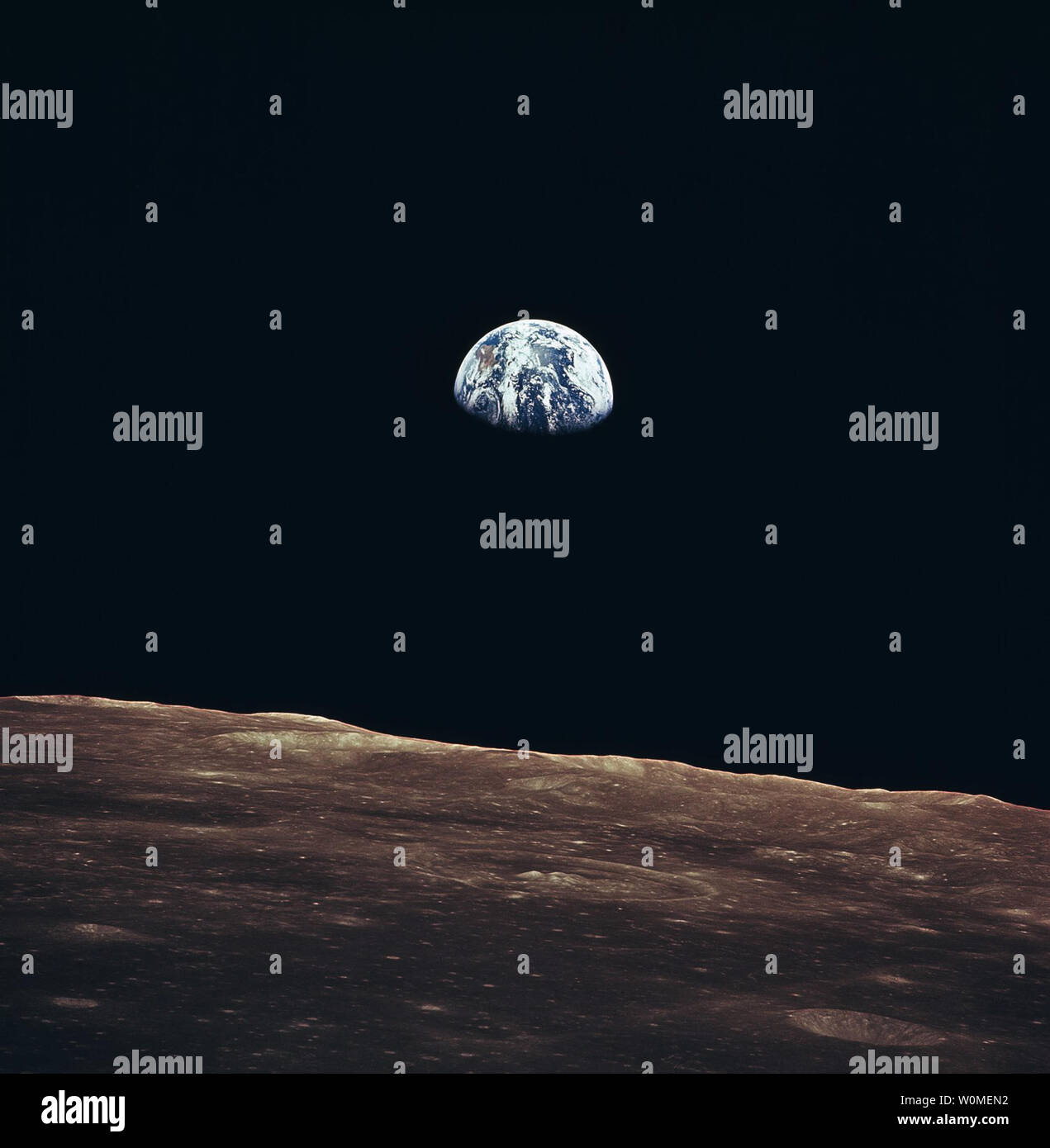 The Earth Rise Is Seen From The Surface Of The Moon On July 20 1969