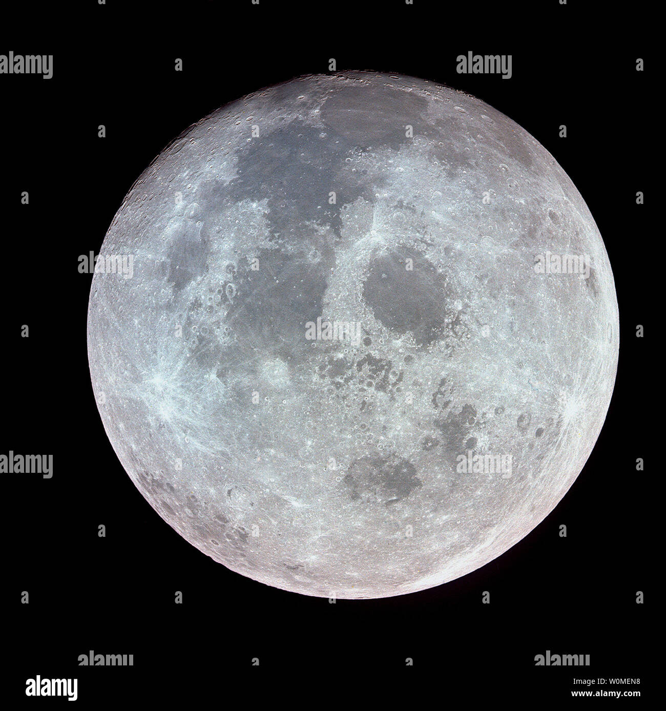 The surface of the Moon is seen from the Apollo 11 spacecraft during ...