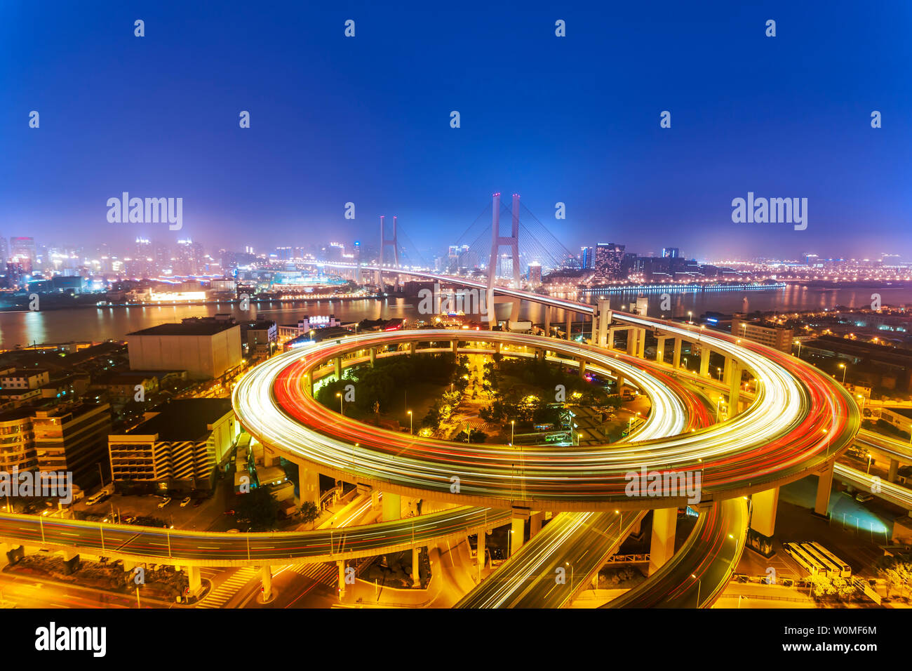 skyline and road intersection in shanghai Stock Photo - Alamy