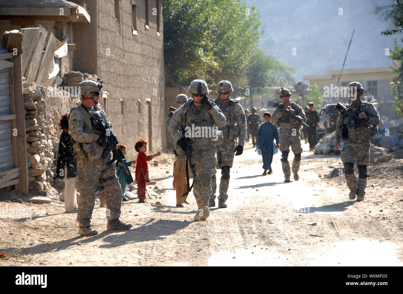 Soldiers patrol base in afghanistan hi-res stock photography and images ...