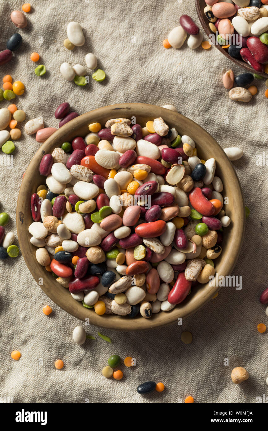 Dry Organic Assorted Bean Mixture in a Bowl Stock Photo - Alamy