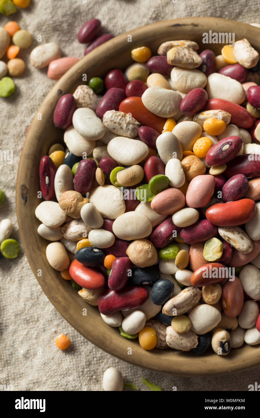 Dry Organic Assorted Bean Mixture in a Bowl Stock Photo - Alamy