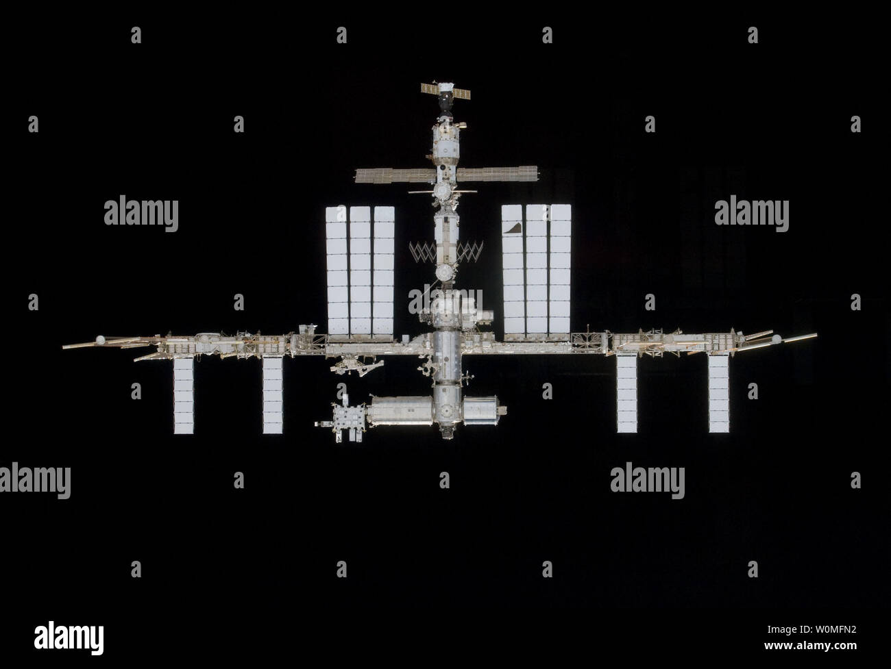 This NASA photo taken by STS-129 astronauts aboard Space Shuttle ...