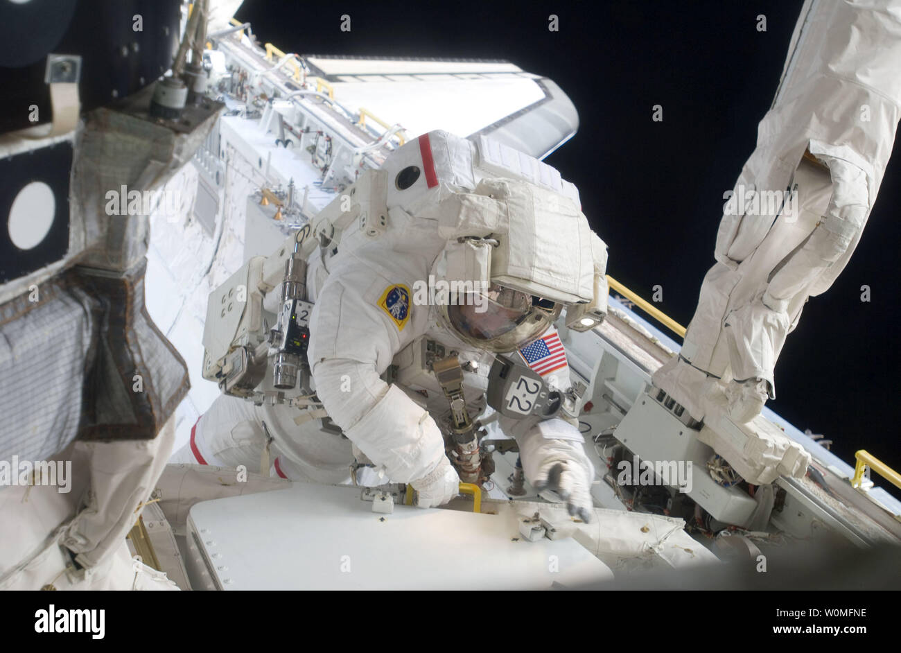 This NASA photo shows Astronaut Mike Foreman, STS-129 mission ...