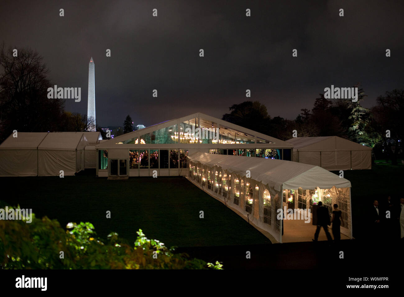 The tent on the South Lawn of the White House where President Barack ...