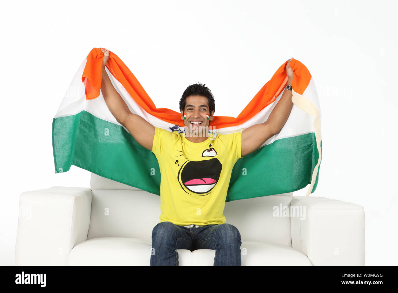 Tricolour face paint hi-res stock photography and images - Alamy