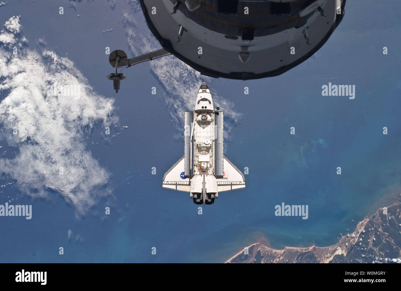 This NASA photograph taken by crew members on board the International ...