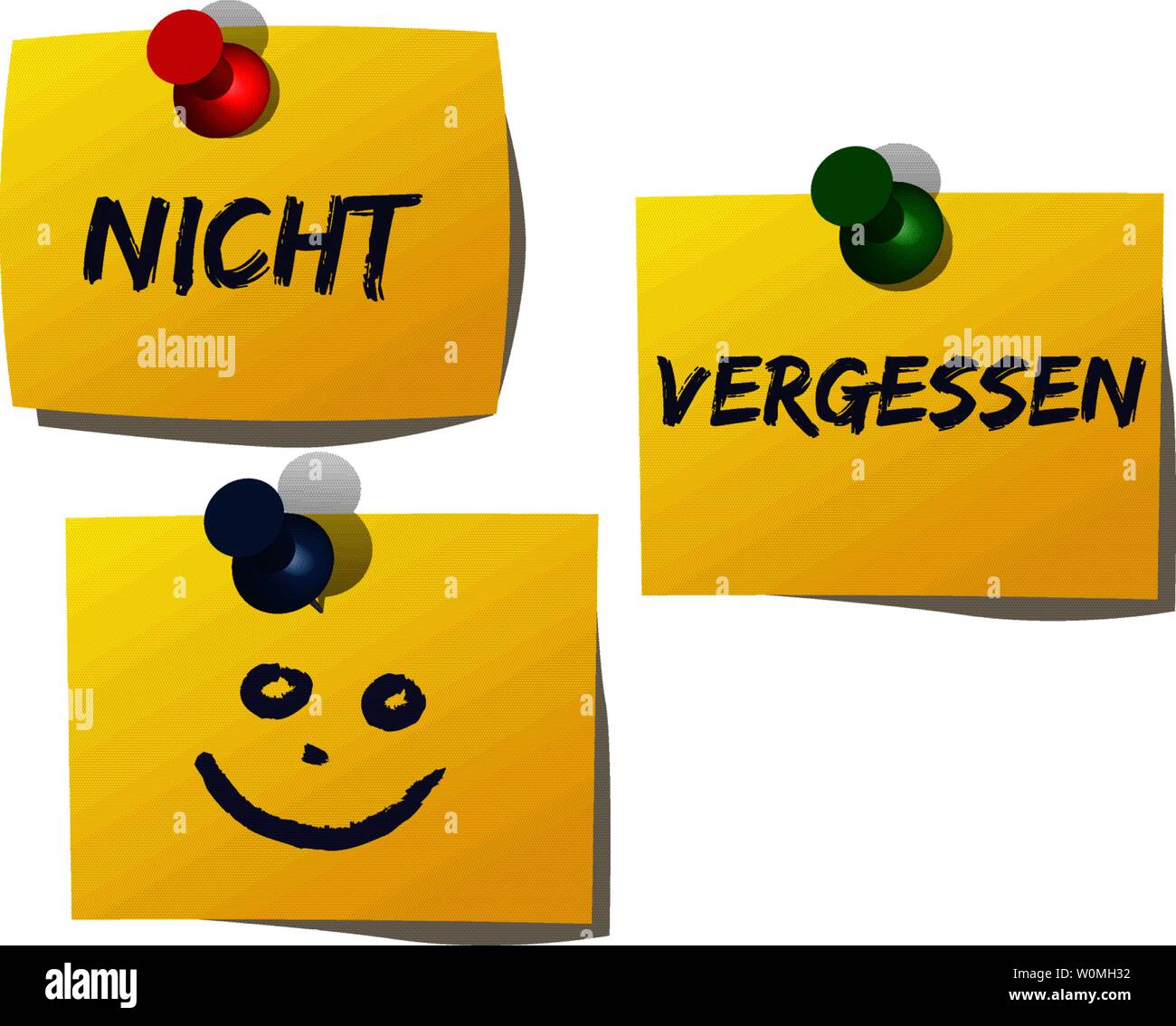 Don't forget post it Stock Vector Images - Alamy